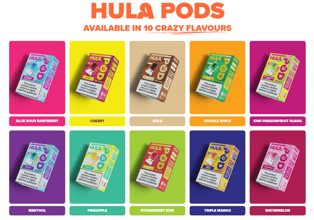 Hula 7000 Puff Pods | Disposable Vapes | Irresistible Vapes